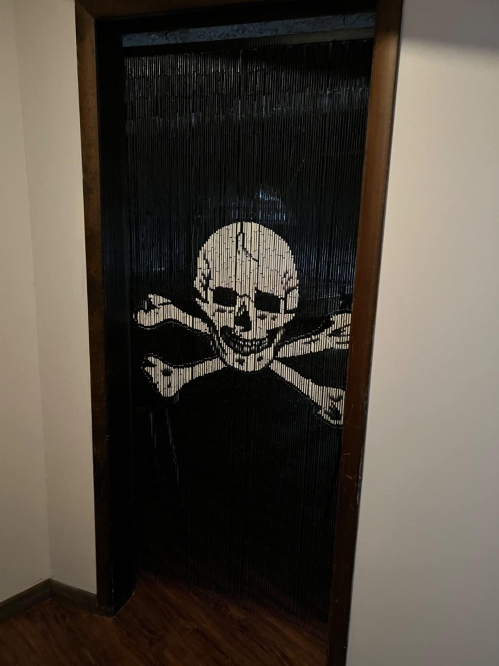 Skull & Crossbones Beaded Curtain: Jolly Roger Doorway Divider - Etsy