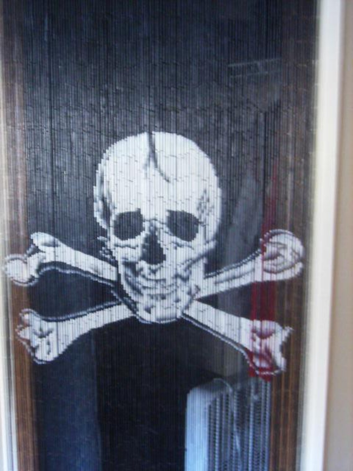 Skull & Crossbones Beaded Curtain: Jolly Roger Doorway Divider - Etsy