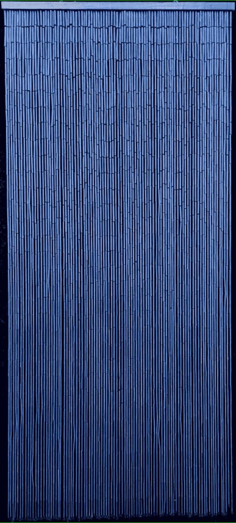 Royal Blue Bamboo Beaded Curtain: 36x79 Width Can Be Shortened ...