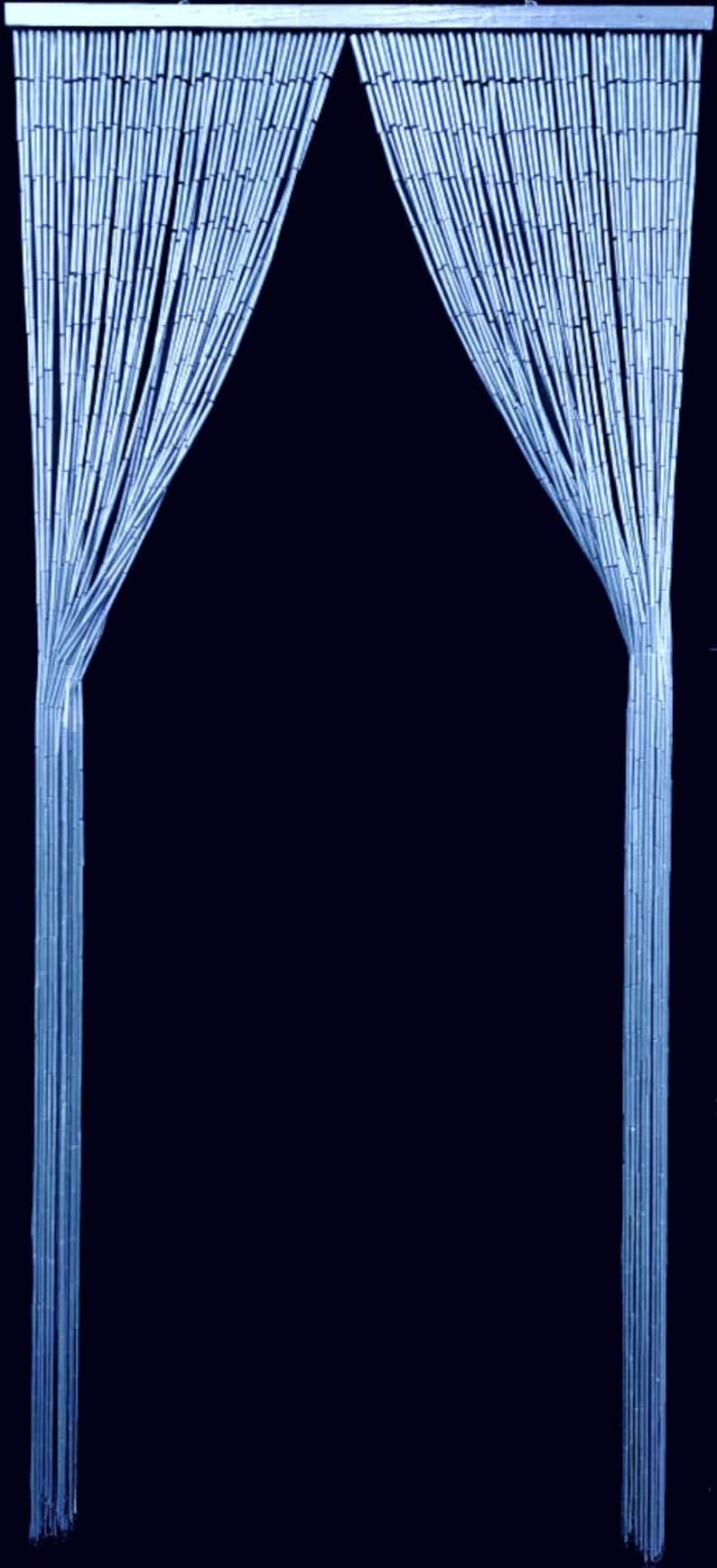 Royal Blue Bamboo Beaded Curtain: 36x79 Width Can Be Shortened ...