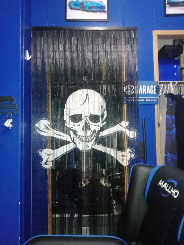 Skull & Crossbones Beaded Curtain: Jolly Roger Doorway Divider - Etsy