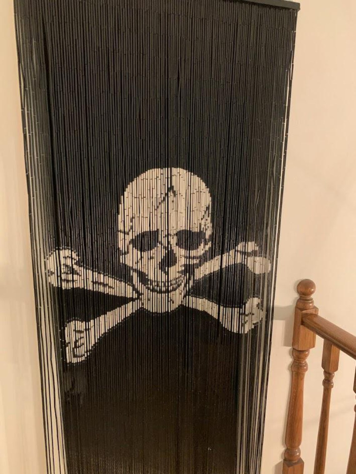 Skull & Crossbones Beaded Curtain: Jolly Roger Doorway Divider - Etsy