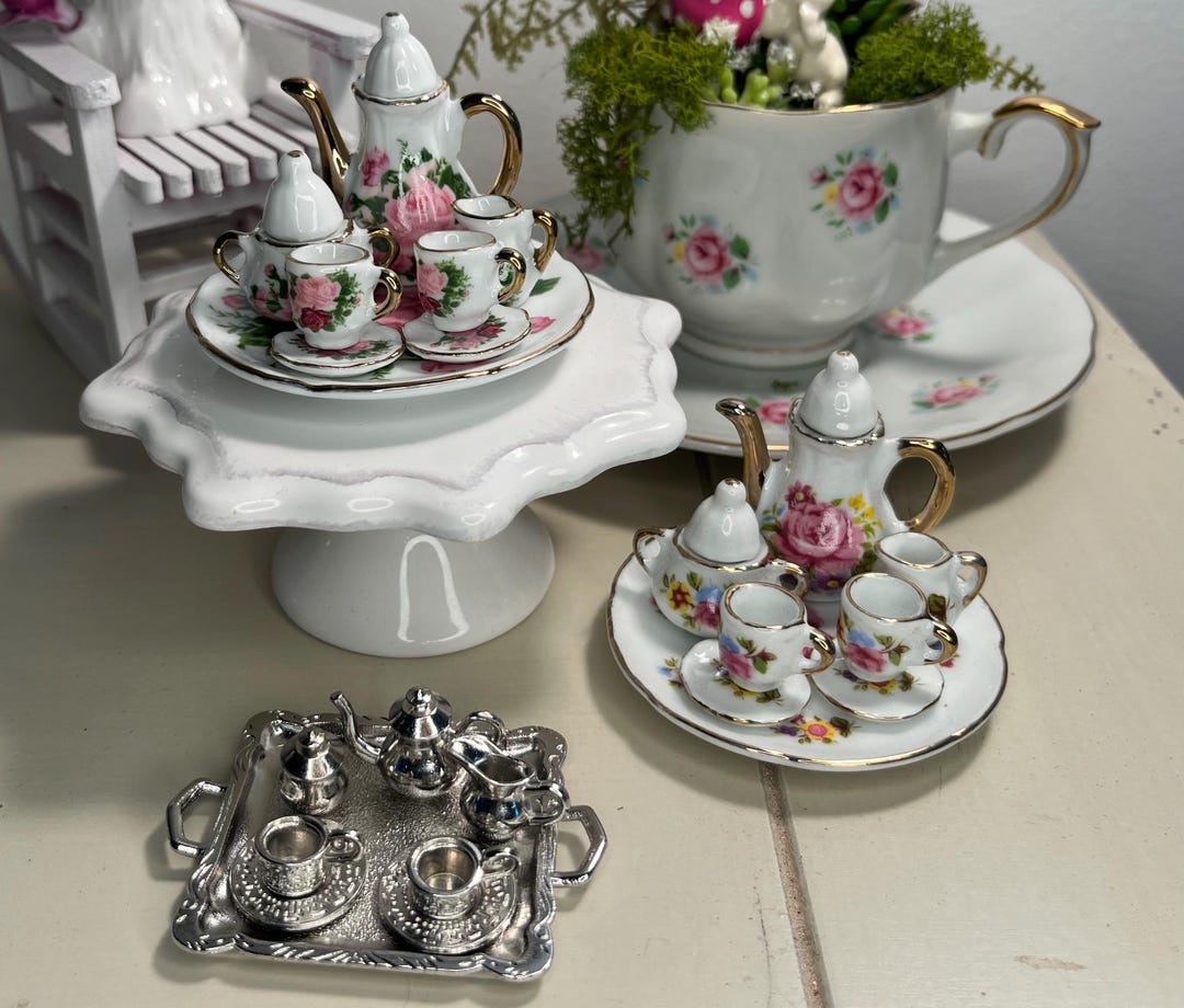 Cute Miniature Porcelain 8 Piece Tea Sets and More - Etsy