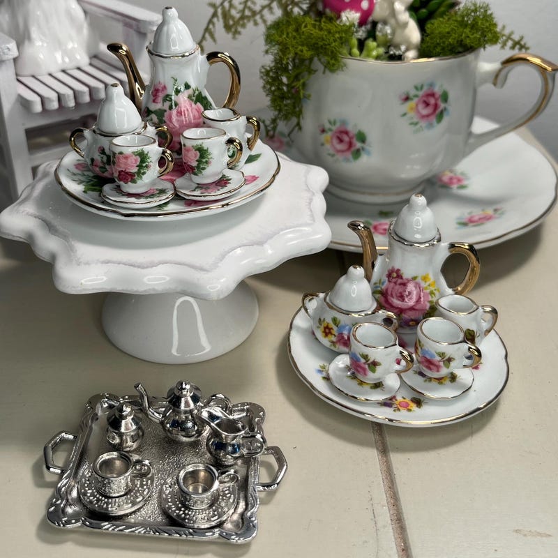 Miniature Tea Set - Etsy