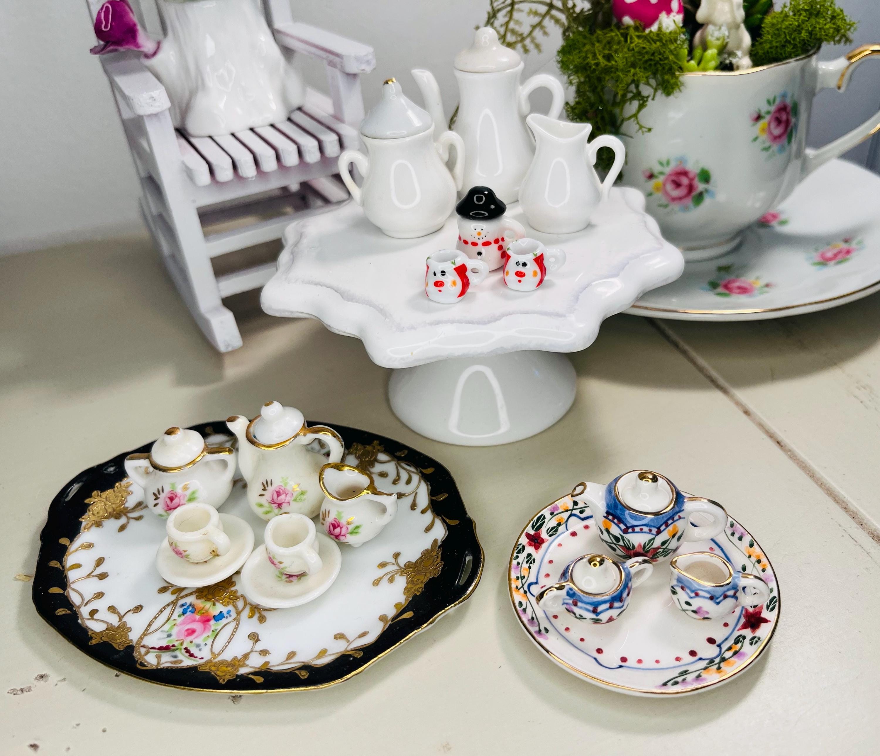Cute Miniature Porcelain Tea Sets and More - Etsy