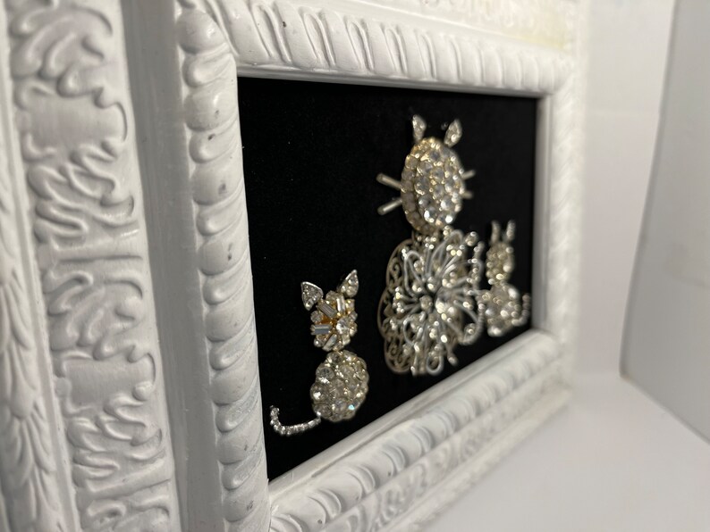 Cottage Core Whimsical Cat Art of Mommy Cat and 2 Kittens Made of ...