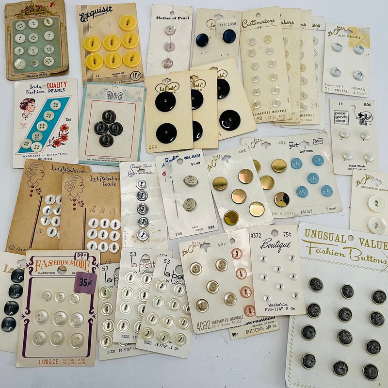 Card With Buttons - Etsy