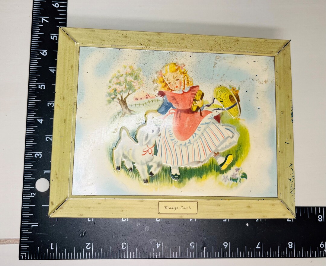 English Vintage Nursery Rhyme Tin Mary Had a Little Lamb - Etsy