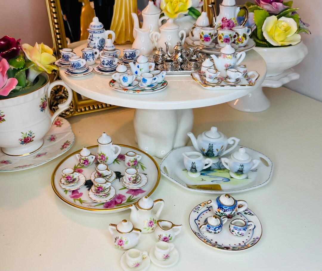 Cute Miniature Porcelain Tea Sets and More - Etsy