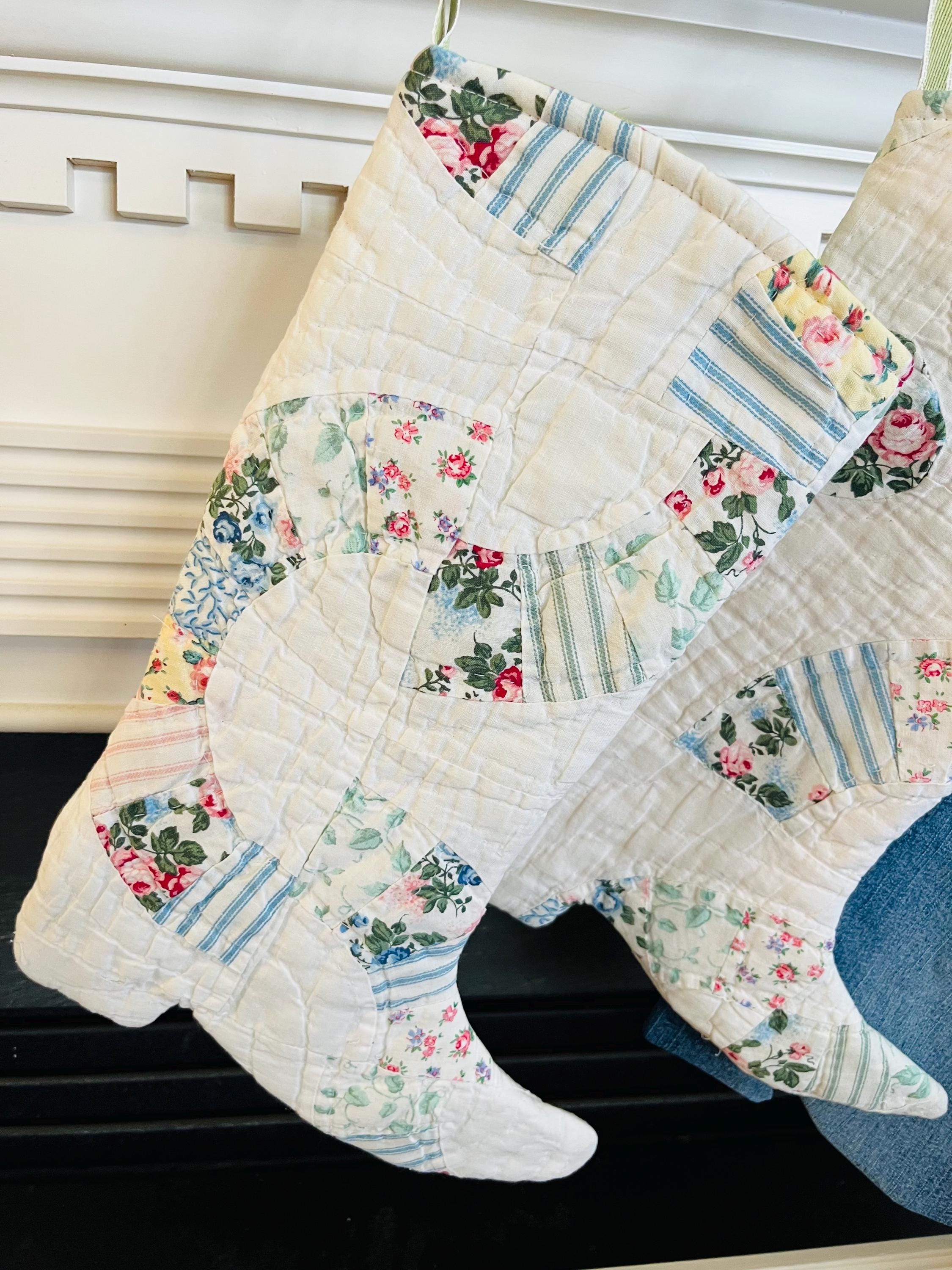Handmade Cowboy Boot Christmas Stocking Out of Vintage Quilt Pieces - Etsy