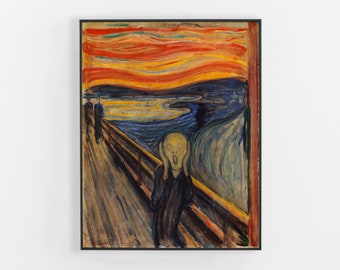 The Scream by Edvard Munch, the Scream Print, Munch Print, Munch Wall ...