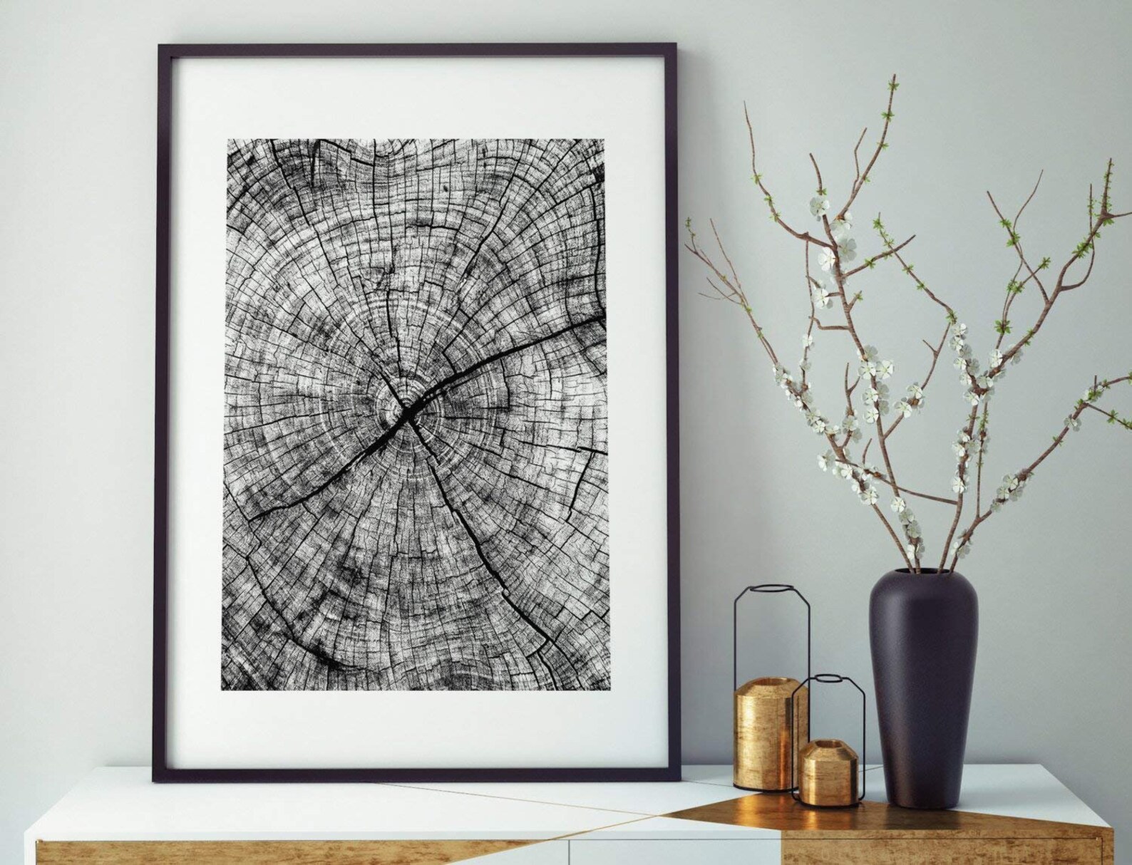 Tree Stump Print Tree Ring Print Tree Ring Prints Black and - Etsy