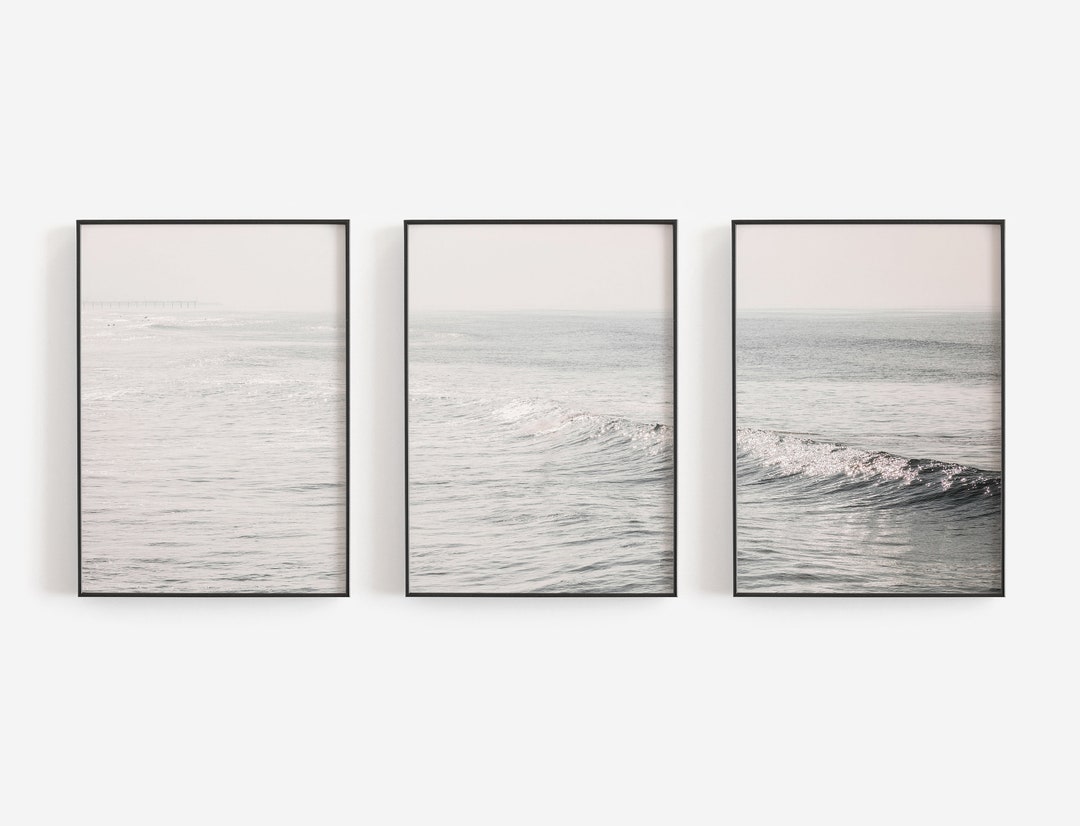 Ocean Waves Print Landscape Poster, Ocean Waves Multi Panel Print ...