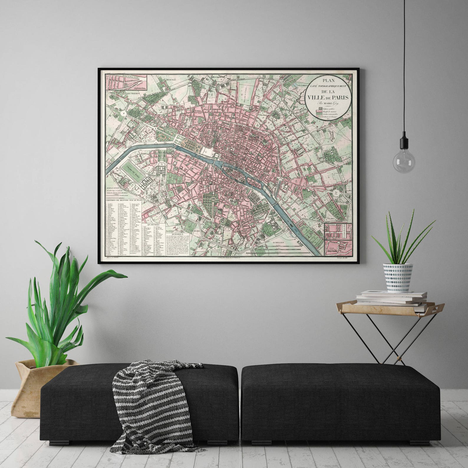 Paris Map Paris Poster Paris Map Print Paris Art Paris - Etsy