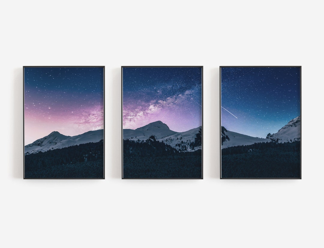 Milky Way Wall Art, Milky Way Print, Milky Way Art Print, Milky Way ...