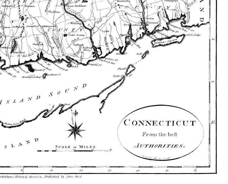 Connecticut Wall Art Connecticut Poster Connecticut Map - Etsy