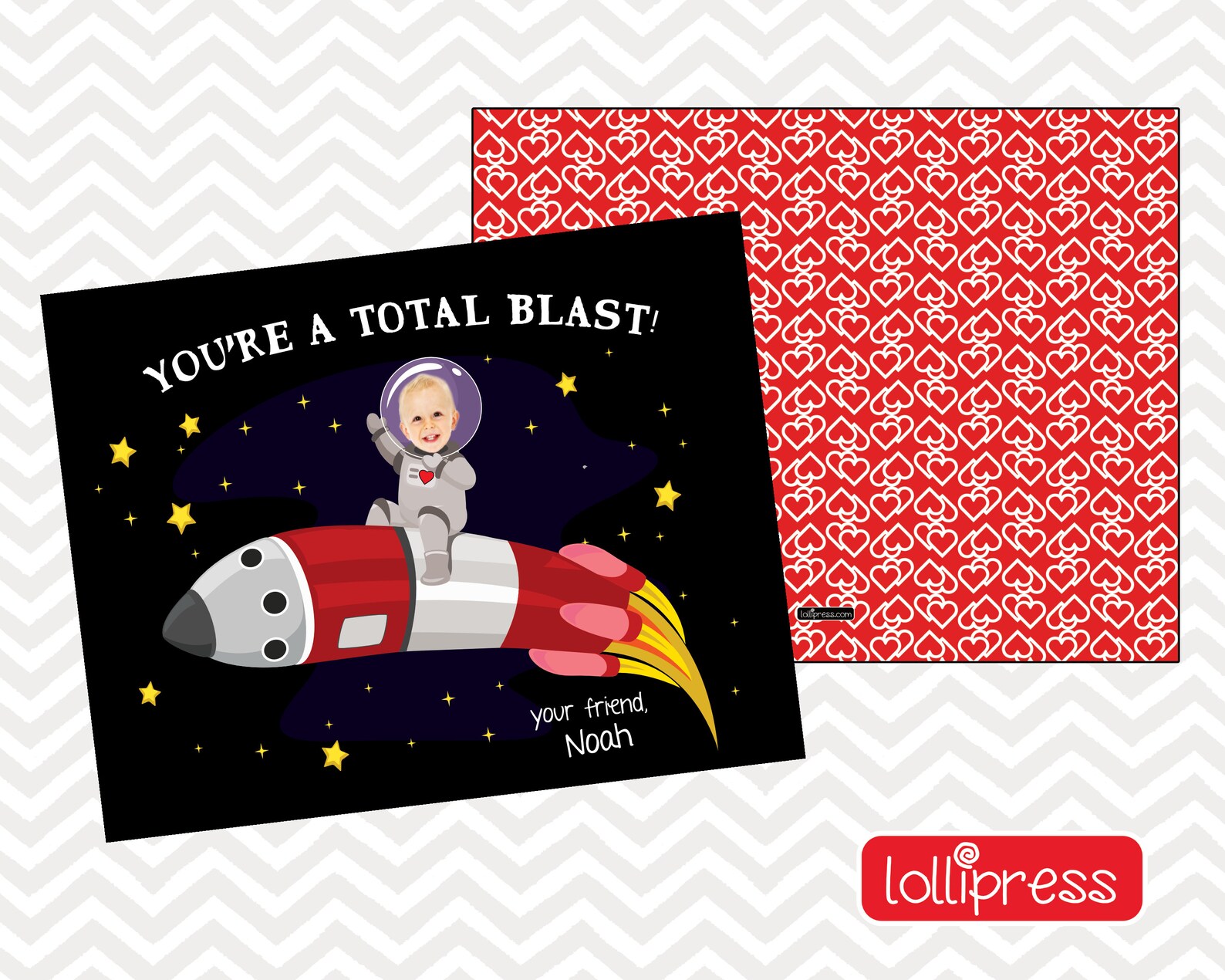 Rocket Valentines, Outer Space Valentines, Personalized Valentine Cards ...