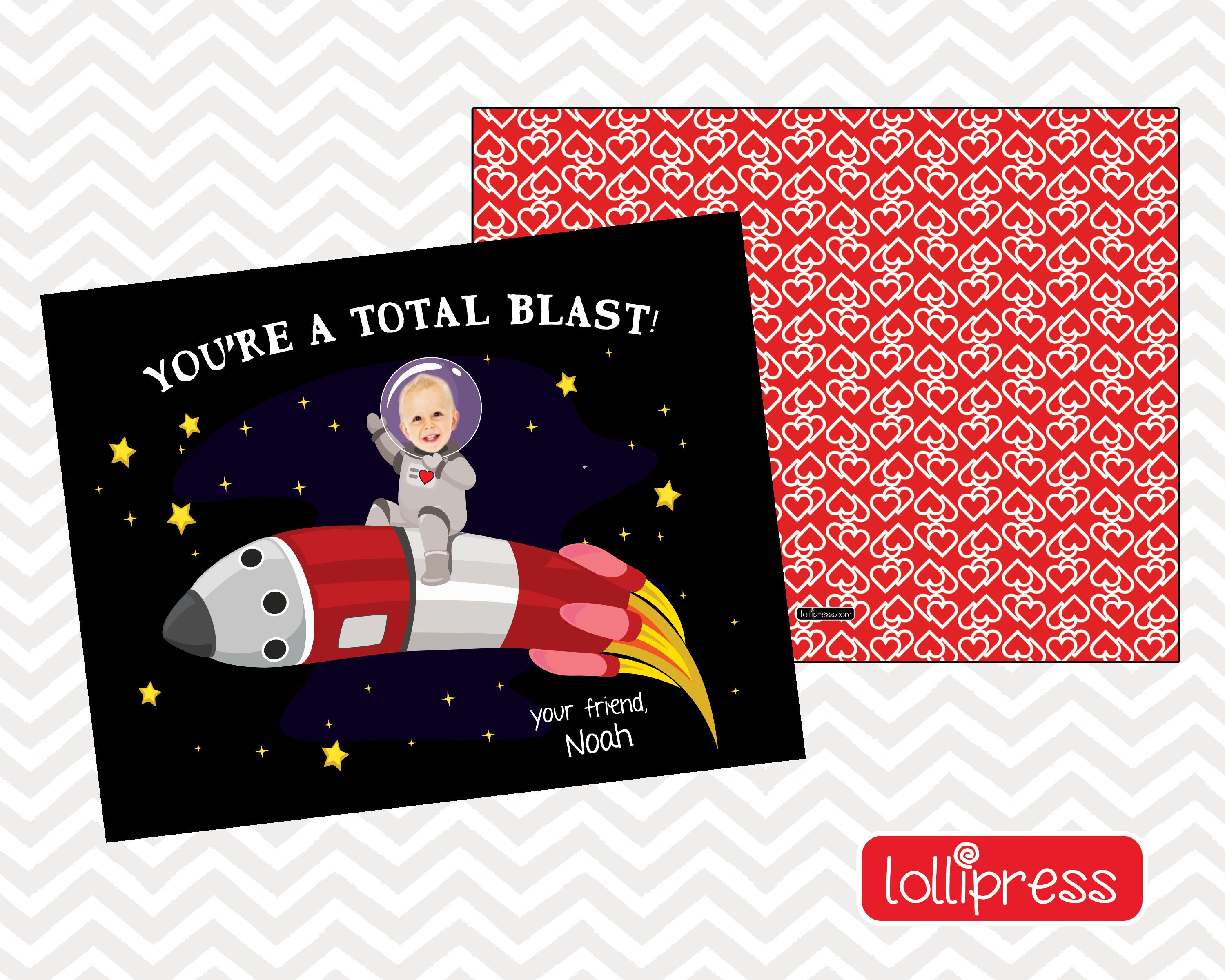 Rocket Valentines, Outer Space Valentines, Personalized Valentine Cards ...