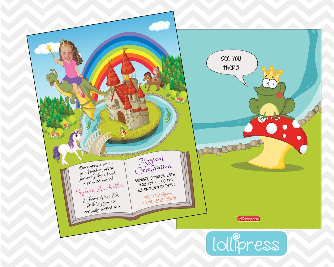 Fairytale Birthday Party Invitations, Fairy Tale Invitations, Princess ...