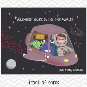Outer Space Valentines, Astronaut Valentines, Personalized Valentine ...