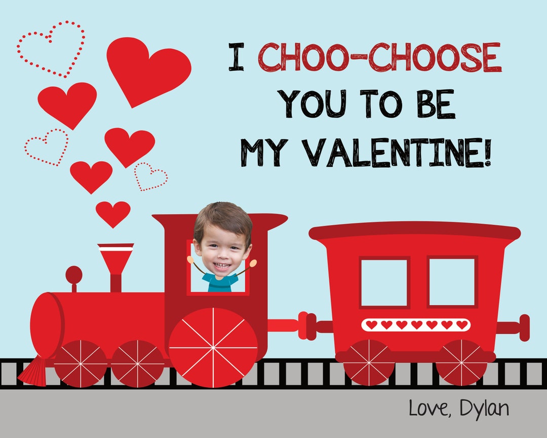 Train Valentines, Personalized Valentine Cards, Custom Valentine Cards ...