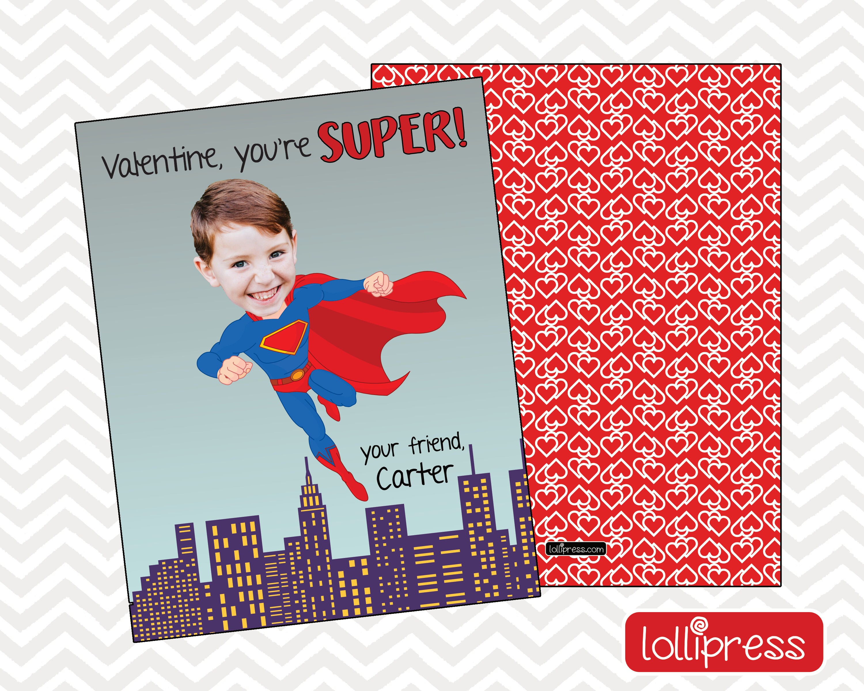 Superhero Valentines, Personalized Valentine Cards, Custom Valentine ...