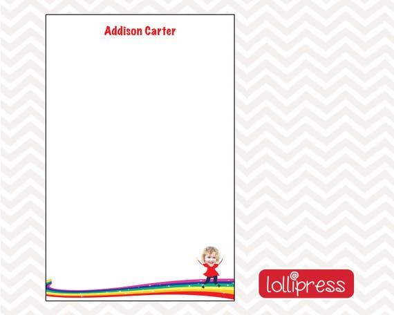 Personalized Rainbow Notepad Kid's Notepad Custom - Etsy