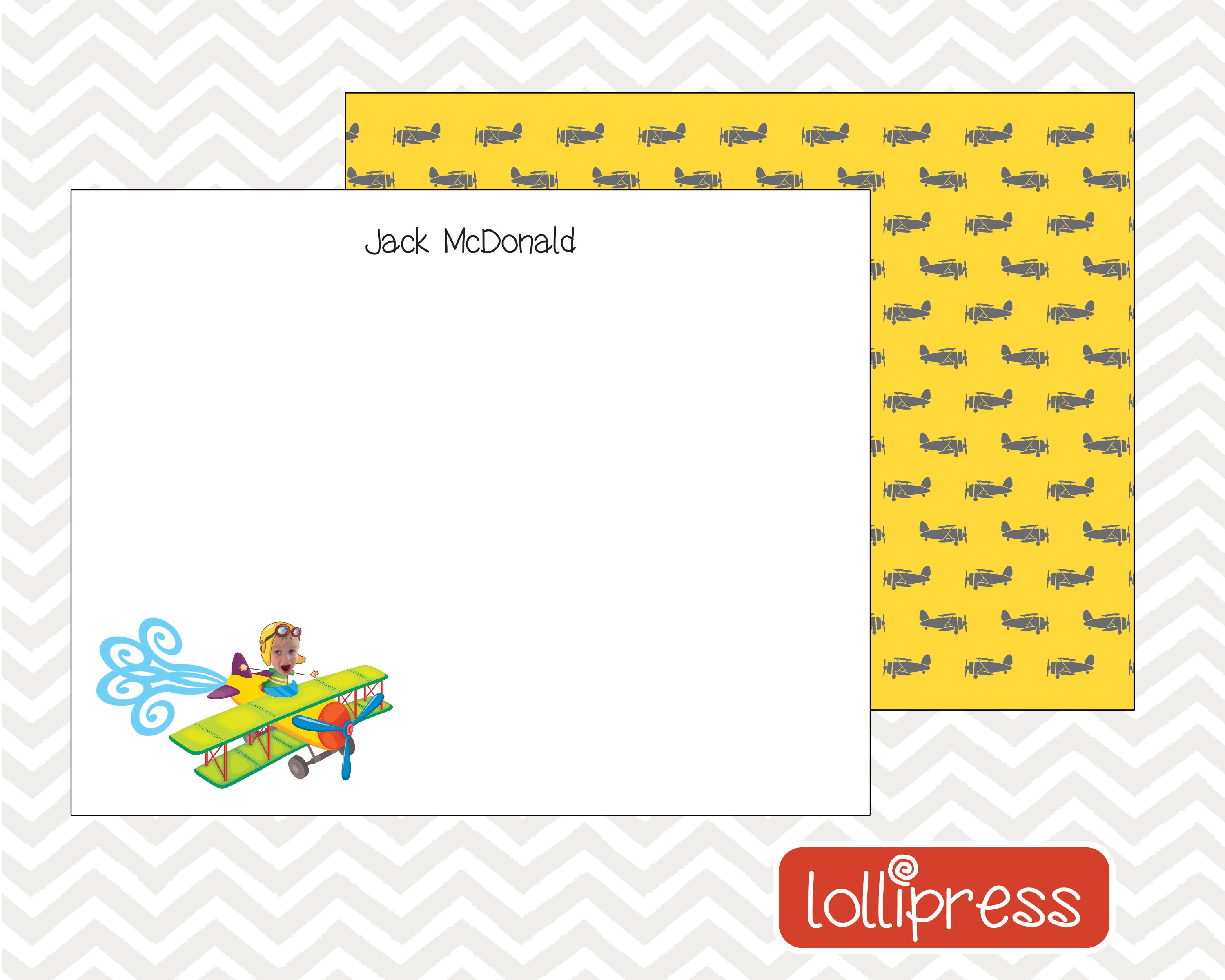 Airplane Note Cards, Airplane Thank You Notes, Airplane Stationery ...