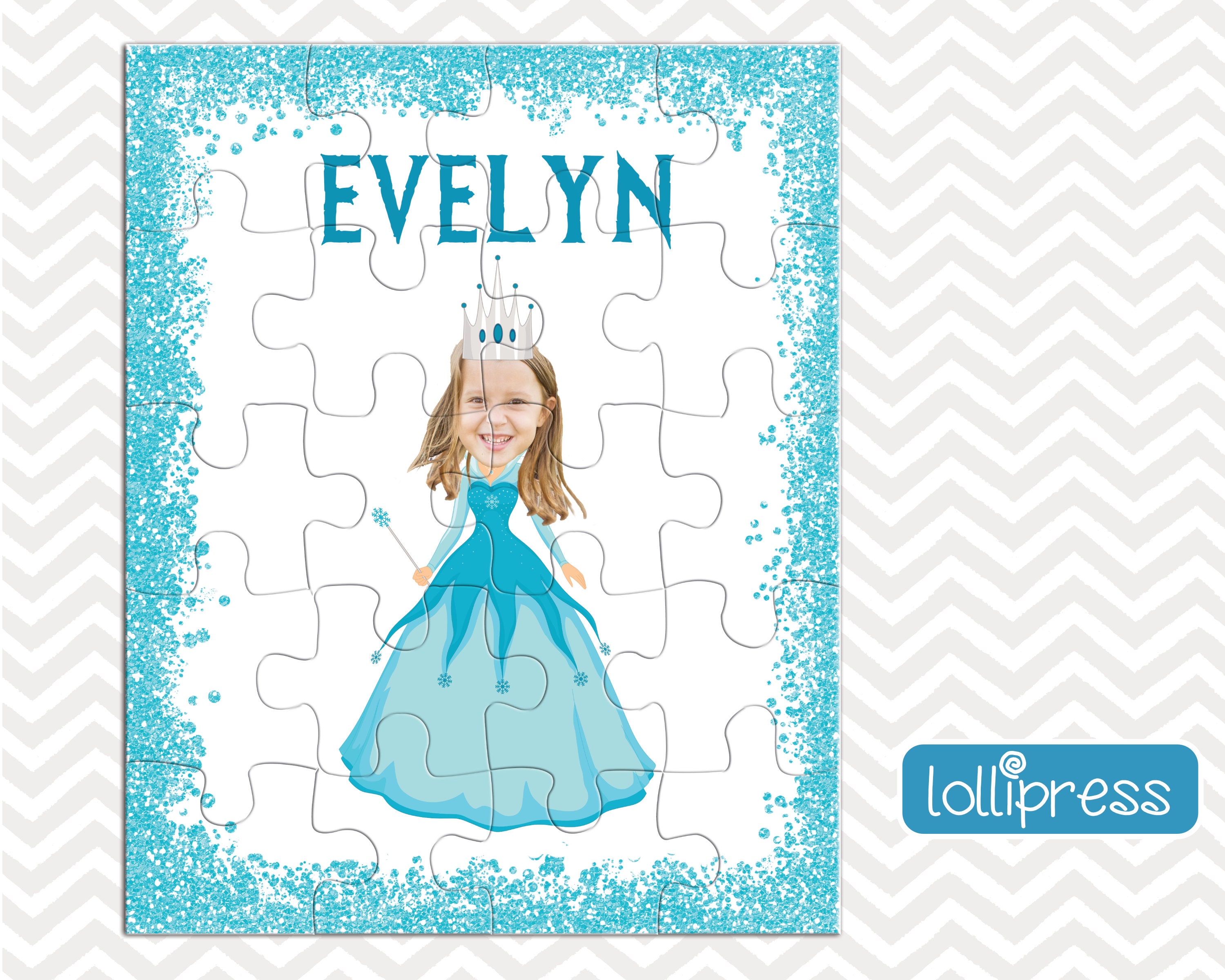 Frozen Ice Princess Photo Puzzle, Personalized Puzzle, Jigsaw Puzzle ...