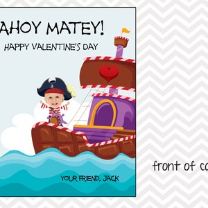Pirate Valentines, Pirate Photo Valentines, Personalized Valentine ...