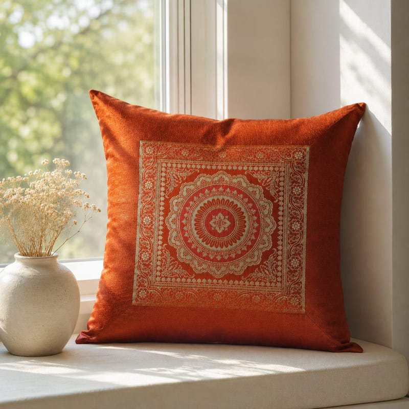 Mandala Silk Cushion Covers - Etsy
