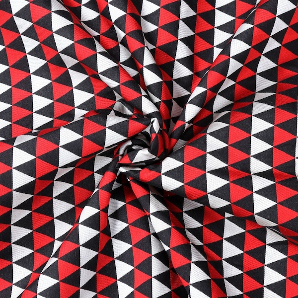 Red Chevron Fabric - Etsy