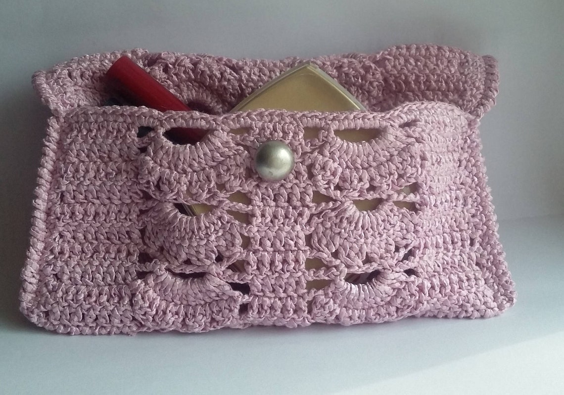 Crochet Pink Cosmetic Case, Easy Crochet Purse is Nice Valentine's Day ...