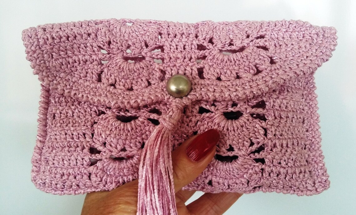 Crochet Pink Cosmetic Case, Easy Crochet Purse is Nice Valentine's Day ...