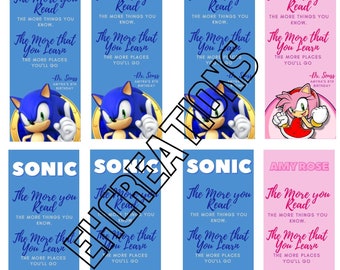 Sonic the Hedgehog Bookmark - Etsy