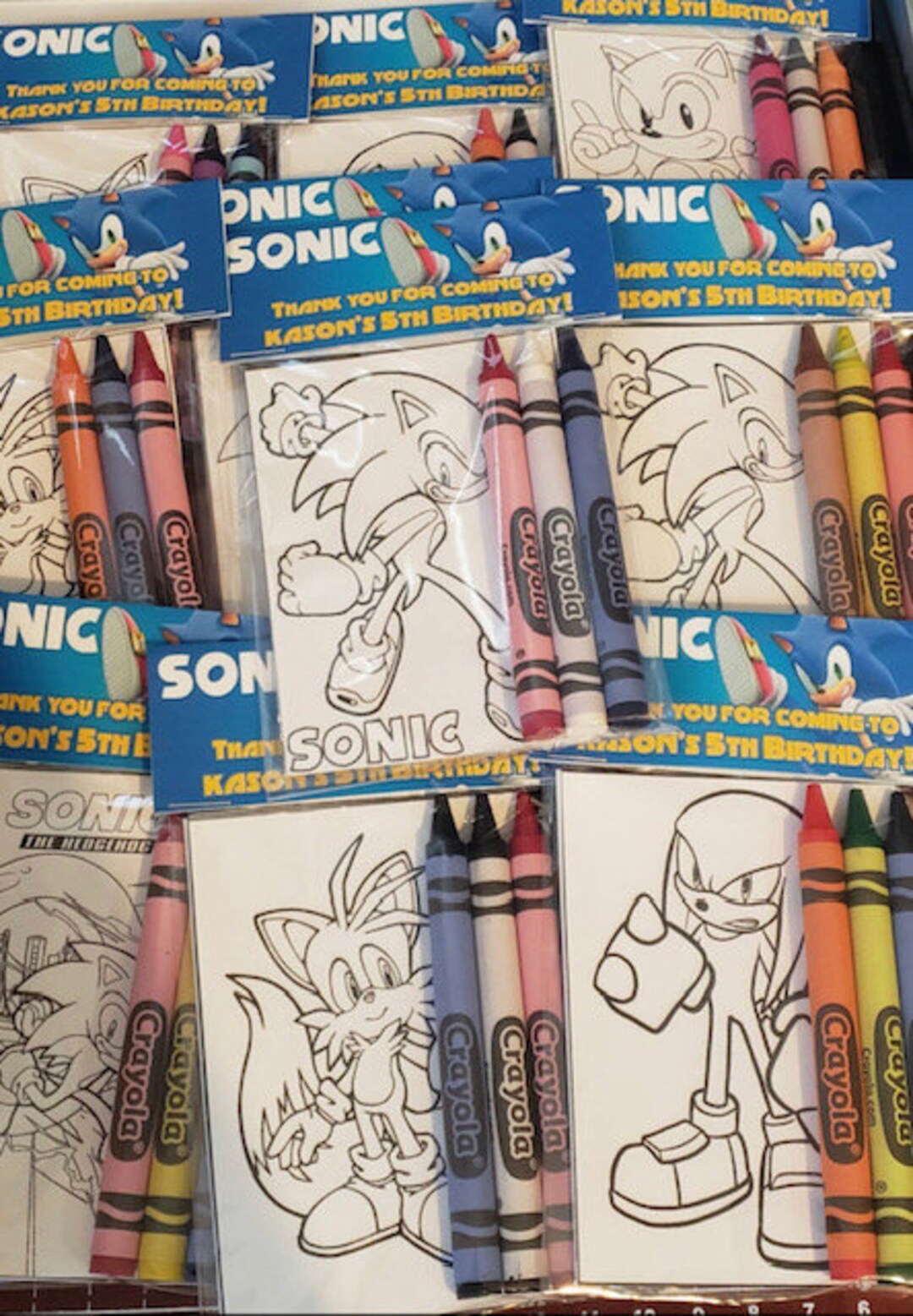 Sonic the Hedgehog Coloring Favor Packs With Crayola - Etsy Singapore