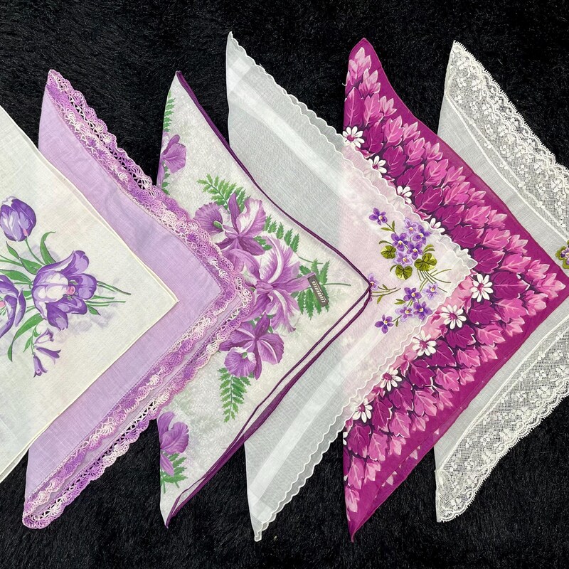 Purple Handkerchiefs - Etsy