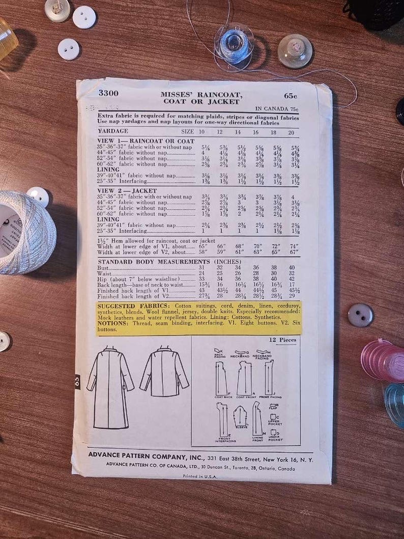 1960s Advance Sew-easy Pattern – Mod Dress, Coat, Pants, Weskit - Uncut ...
