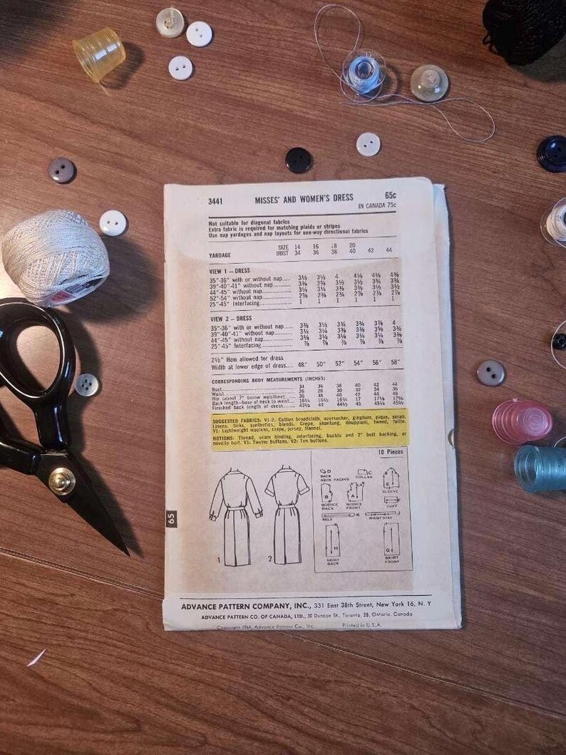 1960s Advance Sew-easy Pattern – Mod Dress, Coat, Pants, Weskit - Uncut ...