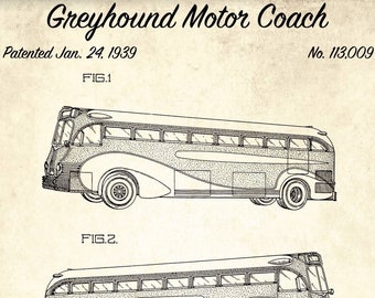 Greyhound bus poster | Etsy