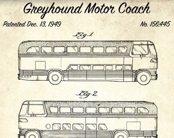 Greyhound bus poster | Etsy