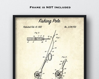 Fishing Pole Print | Etsy