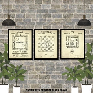 Set of 3 Board Games Patent Prints Board Games Posters - Etsy