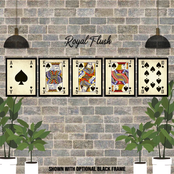 Poker Hands Wall Art - Etsy