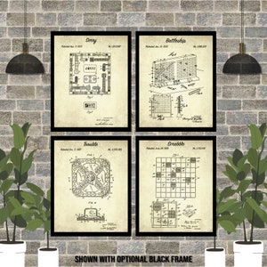 Set of 4 Board Game Patent Prints Retro Board Game Patent - Etsy