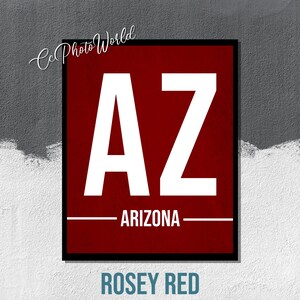 Arizona State Abbreviation Art Print Arizona Wall Decor US - Etsy