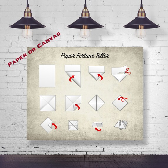 Paper Fortune Teller Game Print Retro Paper Fortune Teller | Etsy