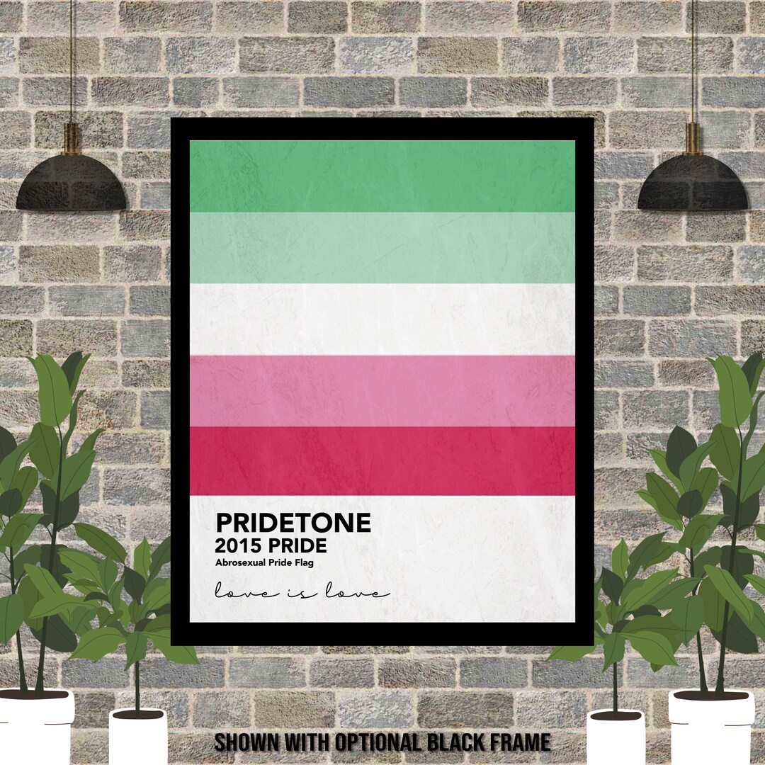 Abrosexual Pride Flag Art Print Pantone Art Lgbtq Wall Etsy
