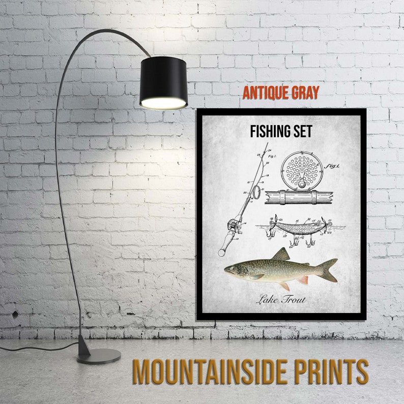 Vintage Fishing Device Blueprint Poster Antique Clam Rake 1930 Patent ...