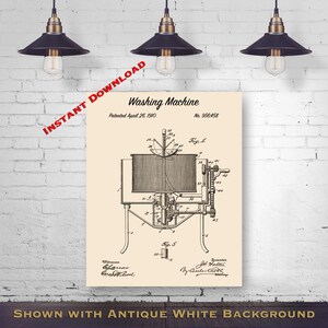 1910 Washing Machine 8x10 Printable Patent - Etsy